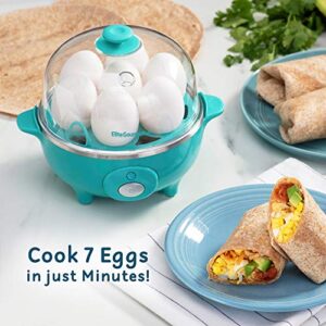 Elite Gourmet Easy Electric 7 Egg Capacity Soft, Medium, Hard-Boiled Cooker Poacher, Scrambled, Omelet Maker with Auto Shut-Off and Buzzer, BPA Free