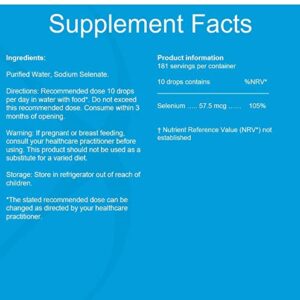 Ionic Selenium Supplement 100ml | Contains Selenium in The Form of Sodium Selenate | Easy to Consume Selenium Liquid | Only Active Ingredients & Purified Water