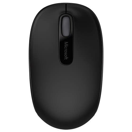 Microsoft Wireless Mobile Mouse 1850 for Business, Black. Comfortable Ergonomic Design, Wireless, USB 2.0 with Nano transceiver for PC/Laptop/Desktop, Works with Mac/Windows Computers