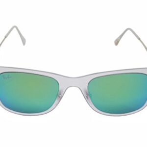 Ray-Ban Wayfarer Light RB4210 - 646/55 Sunglasses Transparent; Silver w/ Blue Mirror 50mm