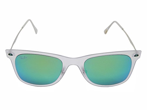 Ray-Ban Wayfarer Light RB4210 - 646/55 Sunglasses Transparent; Silver w/ Blue Mirror 50mm