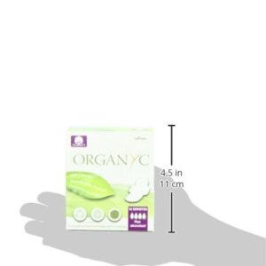 Organyc 100% Certified Organic Cotton Feminine Pads, Sanitary Napkin, Heavy Flow, 10 Count