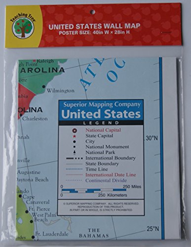 Teaching Tree United States Wall Map - 40" x 28"