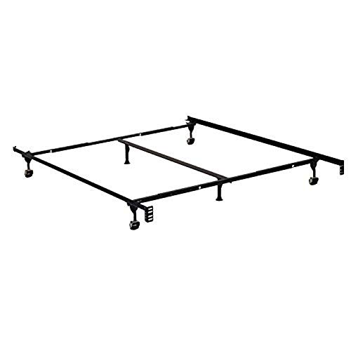 24/7 Shop at Home IDF-FRAM-Q/K Bed Frame, California King, Black