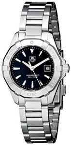 tag heuer women's way1410.ba0920 aquaracer analog display quartz silver watch