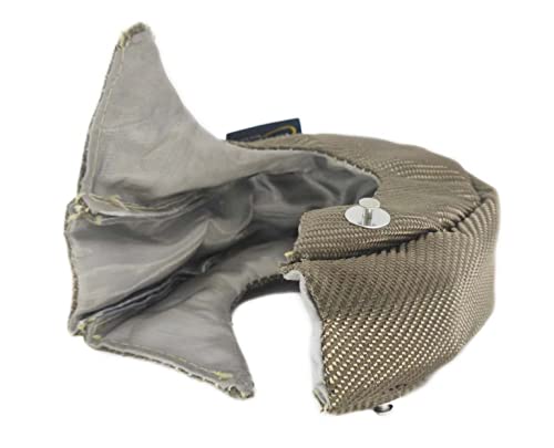 T3 Titanium Fiber Turbocharger Heat Shield Cover Inner high silica cloth and stainless steel knitted wire mesh inner liner