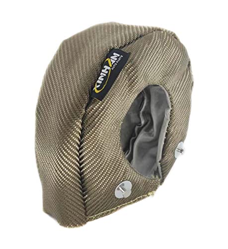 T3 Titanium Fiber Turbocharger Heat Shield Cover Inner high silica cloth and stainless steel knitted wire mesh inner liner