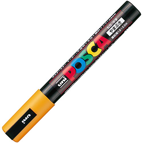 Mitsubishi Pencil Posca PC5M.3 Water-Based Pen, Medium Point, Round Core, 10 Pieces