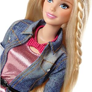 Barbie Style Doll, Jean Jacket and Black/White Shirt