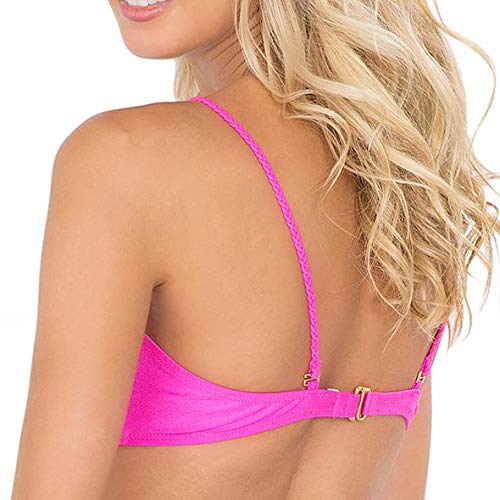 Luli Fama Women's Borrachera De Mar Zig Zag Cut-Out Bra Bikini Top, Too Hot Miami, Medium