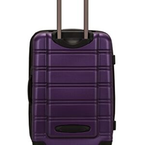 Rockland Melbourne Hardside Expandable Spinner Wheel Luggage, Purple, Checked-Medium 24-Inch