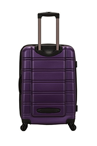 Rockland Melbourne Hardside Expandable Spinner Wheel Luggage, Purple, Checked-Medium 24-Inch