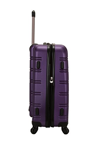 Rockland Melbourne Hardside Expandable Spinner Wheel Luggage, Purple, Checked-Medium 24-Inch