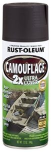 rust-oleum 279178 camouflage 2x ultra cover spray paint, 12 oz, earth brown