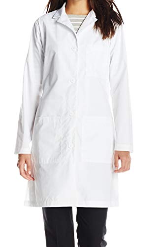 WonderWink Women's Wonderlab Women's Long Lab Coat Outerwear, White, Large