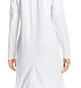 WonderWink Women's Wonderlab Women's Long Lab Coat Outerwear, White, Large