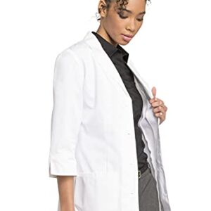 Cherokee Professionals with Certainty Women Scrubs Lab Coats 30" 3/4 Sleeve Plus Size 1470A, 2XL, White