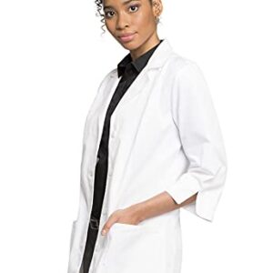 Cherokee Professionals with Certainty Women Scrubs Lab Coats 30" 3/4 Sleeve Plus Size 1470A, 2XL, White