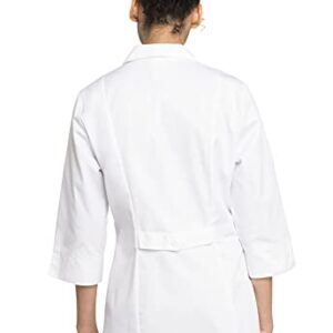 Cherokee Professionals with Certainty Women Scrubs Lab Coats 30" 3/4 Sleeve Plus Size 1470A, 2XL, White