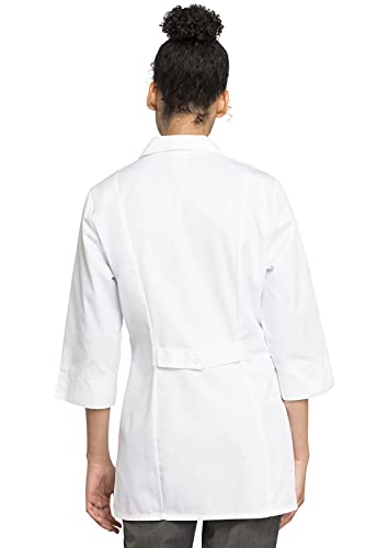 Cherokee Professionals with Certainty Women Scrubs Lab Coats 30" 3/4 Sleeve Plus Size 1470A, 2XL, White