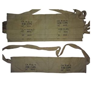 warreplica wwii korean war us army bandolier for m1903 springfield / m1 carbine / m1 garand rifles .30-06 springfield 7.62×63mm marked (lot of 5)