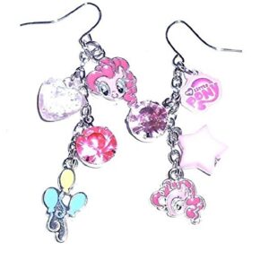 My Little Pony Charms Mismatched Drop Earrings - Pinkie Pie