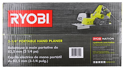 Ryobi HPL52K 6 Amp 16,500 RPM 3 1/4" Corded Hand Planer w/ Kickstand and Dual Dust Ports