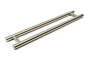 12 inch round shape bar stainless steel modern contemporary entry door handle bar ladder pull shower glass sliding barn door entrance kitchen interior exterior door pull push brush nickel satin finish