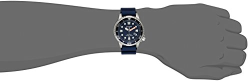 Citizen Promaster Dive Eco-Drive Watch, 3-Hand Date, ISO Certified, Luminous Hands and Markers, Rotating Bezel, Blue/Stainless (Model: BN0151-09L)