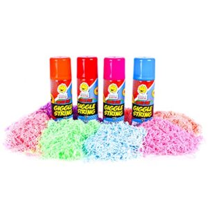 Sunny Days Entertainment Giggle String 2-Pack 3 oz. | Bright Colored Celebration Silly Streamers | Non-Toxic Party Favor for Kids and Adults | Colors May Vary