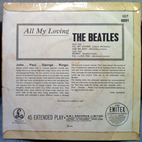 THE BEATLES ALL MY LOVING 45 rpm single