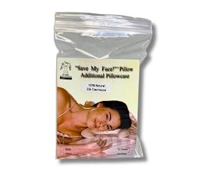 "SAVE MY FACE!" PILLOW THE ORIGINAL ANTI-WRINKLE PILLOWETTE Additional Le Grand Pillowcase with 100% Natural Silk Charmeuse in White