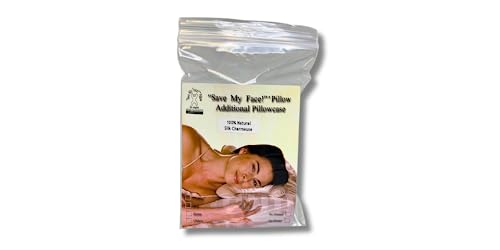 "SAVE MY FACE!" PILLOW THE ORIGINAL ANTI-WRINKLE PILLOWETTE Additional Le Grand Pillowcase with 100% Natural Silk Charmeuse in White