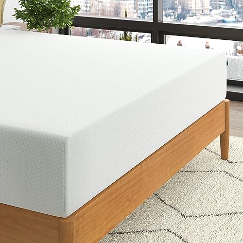 Zinus 10 Inch Green Tea Memory Foam Mattress / CertiPUR-US Certified / Bed-in-a-Box / Pressure Relieving, Full,White