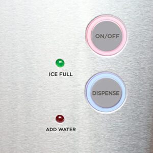 Avanti Elite Series Countertop Nugget Ice Maker and Dispenser, 33 lbs, in Stainless Steel (NIMD3313S-IS)