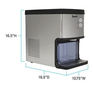 Avanti Elite Series Countertop Nugget Ice Maker and Dispenser, 33 lbs, in Stainless Steel (NIMD3313S-IS)