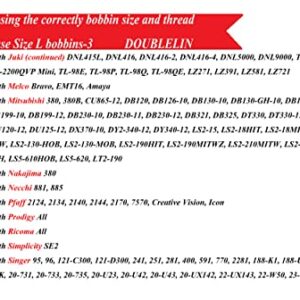 Prewound Bobbin, Card Board, Size L (SA155, Size 9.4), White Color, 144pcs per Box, 75D/2 Polyester, Doublelin,Compatible with Babylock, Barudan, Bernina, Brother, Consew, Singer, Tajima and More