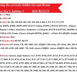 Prewound Bobbin, Card Board, Size L (SA155, Size 9.4), White Color, 144pcs per Box, 75D/2 Polyester, Doublelin,Compatible with Babylock, Barudan, Bernina, Brother, Consew, Singer, Tajima and More