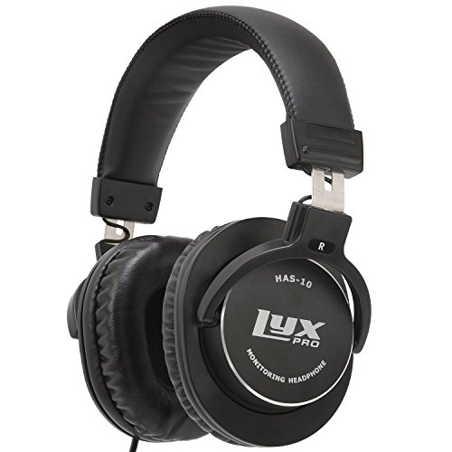 LyxPro HAS-10 Closed Back Over Ear Professional Studio Monitor and Mixing Headphones,Music Listening,Piano,Sound Isolation, Lightweight and Flexible