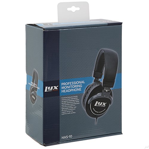 LyxPro HAS-10 Closed Back Over Ear Professional Studio Monitor and Mixing Headphones,Music Listening,Piano,Sound Isolation, Lightweight and Flexible