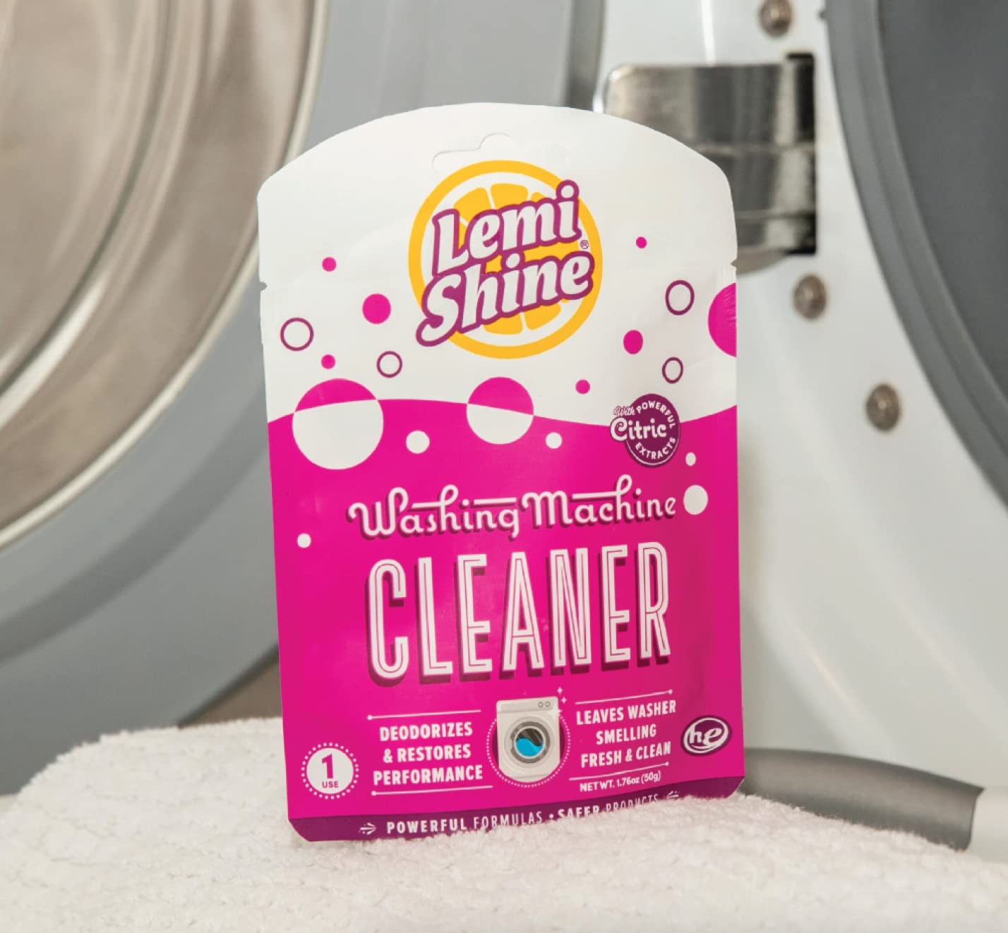 Lemi Shine Washing Machine Cleaner, Restore Performance, Biodegradable Ingredients (1 Count)