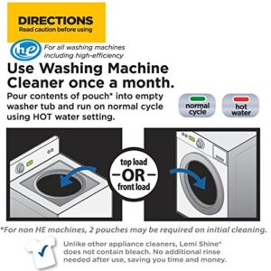 Lemi Shine Washing Machine Cleaner, Restore Performance, Biodegradable Ingredients (1 Count)