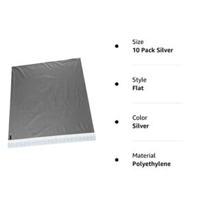 22x28 Jumbo Self-Seal Poly Mailer Bags 2.5 Mil (10 Pack Silver)