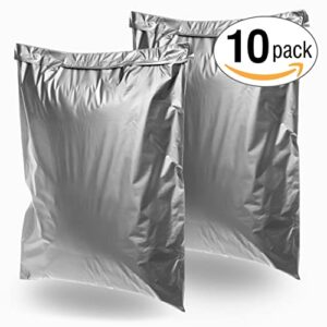 22x28 Jumbo Self-Seal Poly Mailer Bags 2.5 Mil (10 Pack Silver)