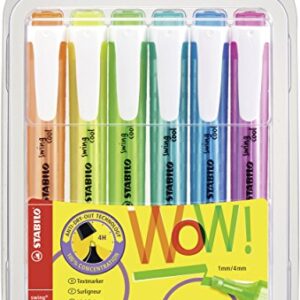 Highlighter - STABILO Swing Cool - Pack of 6 - Assorted Colors