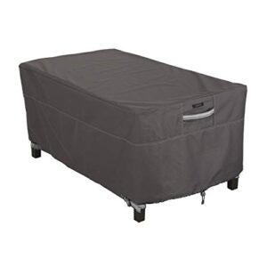 classic accessories ravenna water-resistant 48 inch rectangular patio coffee table cover, outdoor table cover