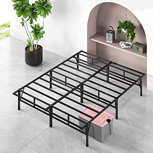 ZINUS SmartBase Compack Mattress Foundation, 14 Inch Metal Bed Frame, No Box Spring Needed, Sturdy Steel Slat Support, California King