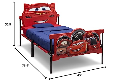 Delta Children Plastic 3D-Footboard Twin Bed, Disney/Pixar Cars