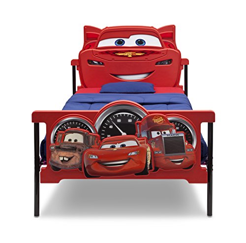 Delta Children Plastic 3D-Footboard Twin Bed, Disney/Pixar Cars