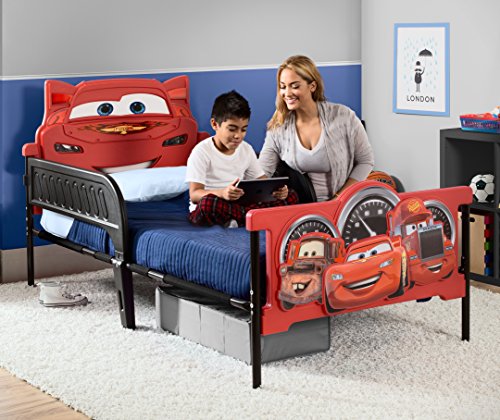 Delta Children Plastic 3D-Footboard Twin Bed, Disney/Pixar Cars